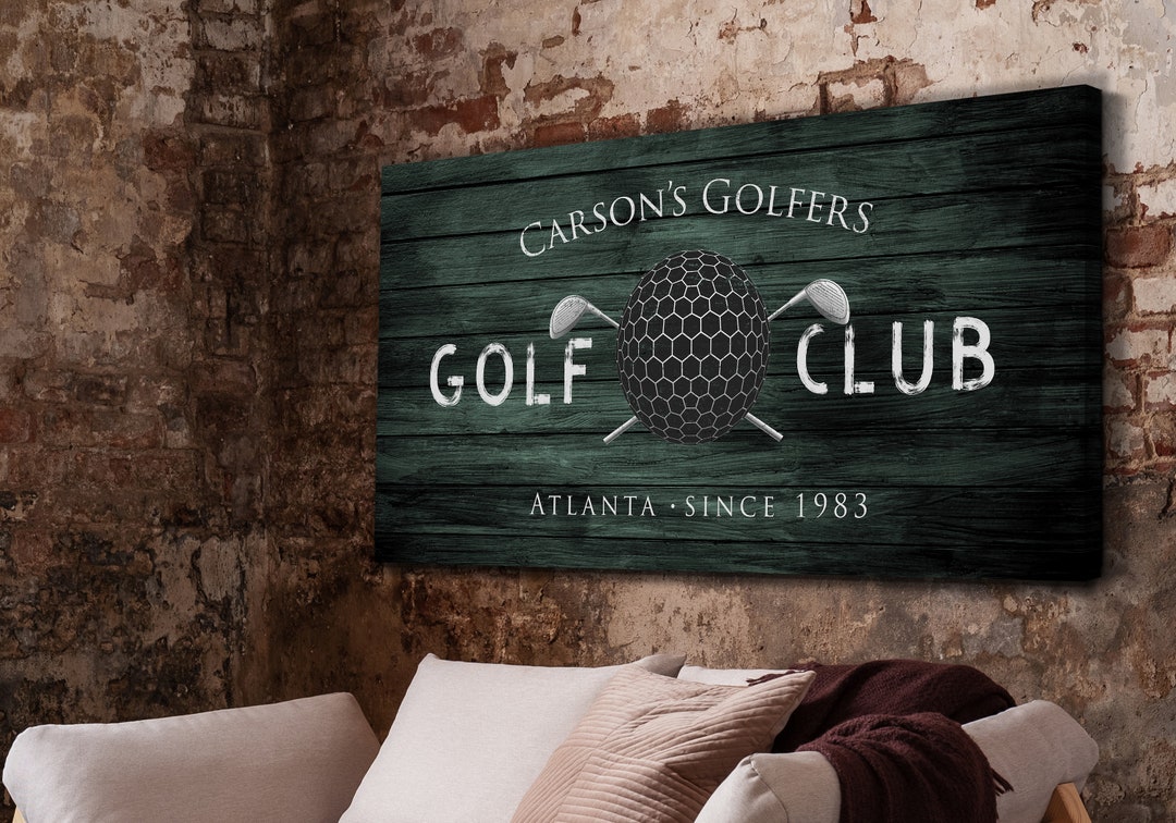 Personalized Golf Club Sign Modern Farmhouse Family Name - Etsy