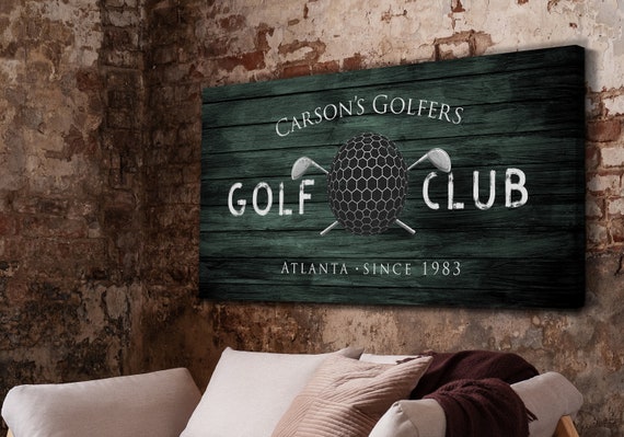 Personalized Golf Club Sign Modern Farmhouse Family Name | Etsy