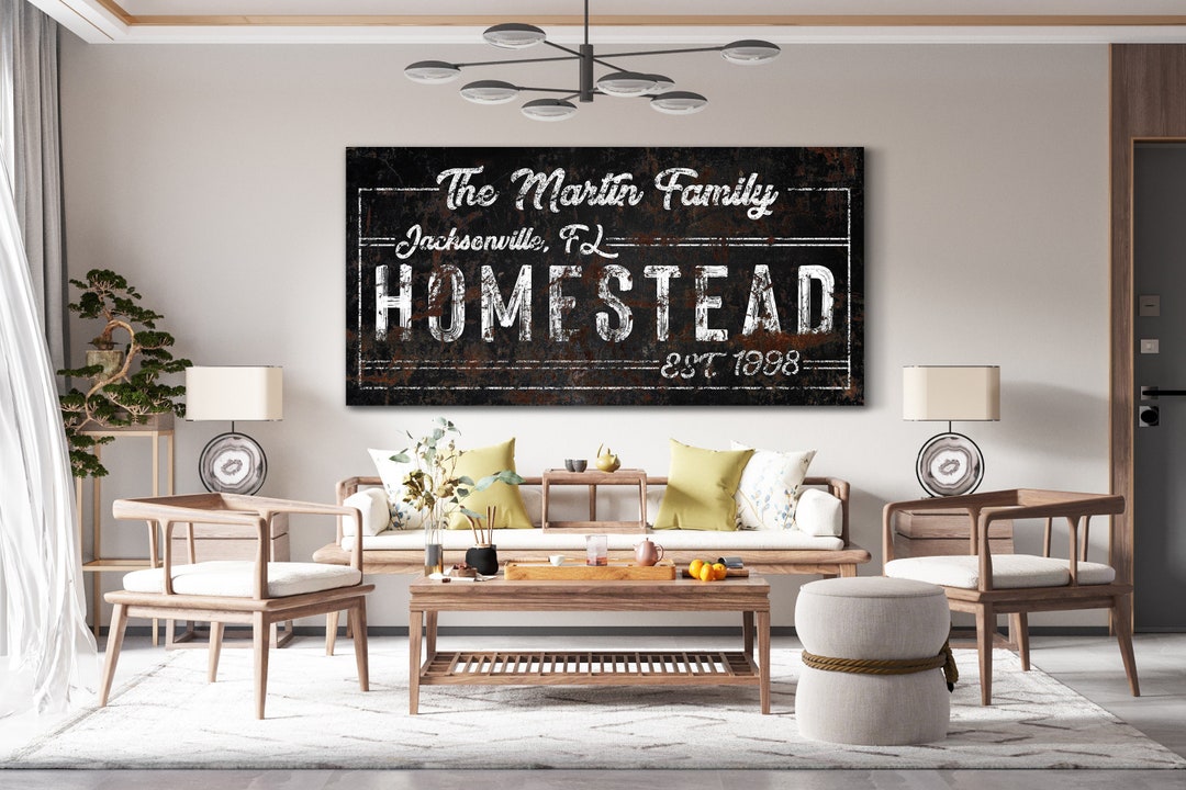 Custom Homestead Sign, Family Homestead Sign, Rustic Homestead Sign ...