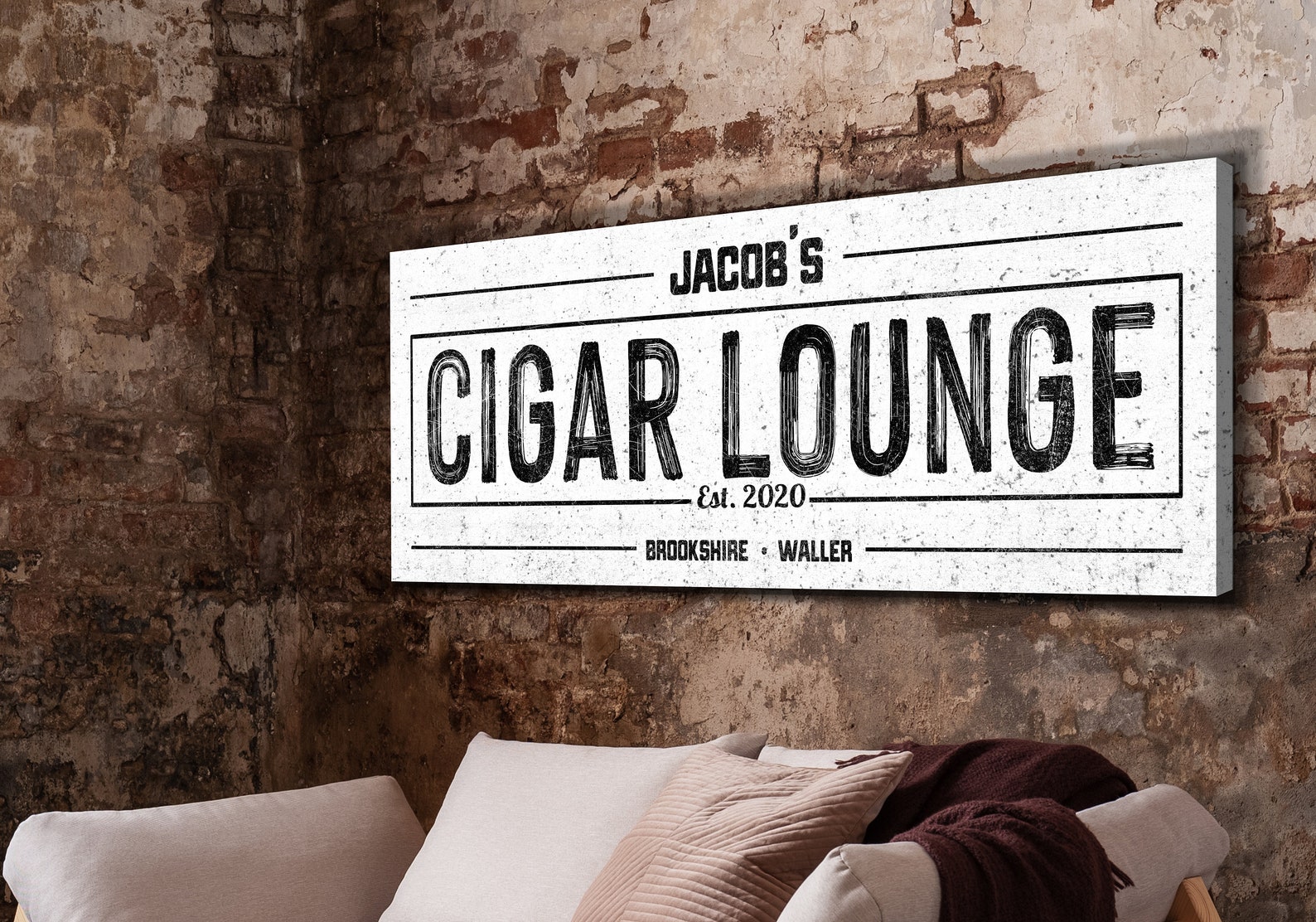 Personalized Cigar Lounge Sign Custom Bar Sign Modern - Etsy