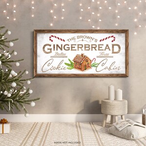 Personalized Gingerbread Baking Co. Sign, Christmas Cookie Cabin ...