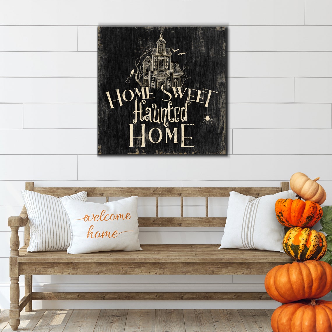 Home Sweet Haunted Home Sign | Halloween Scary Sign | Spookey Wall ...