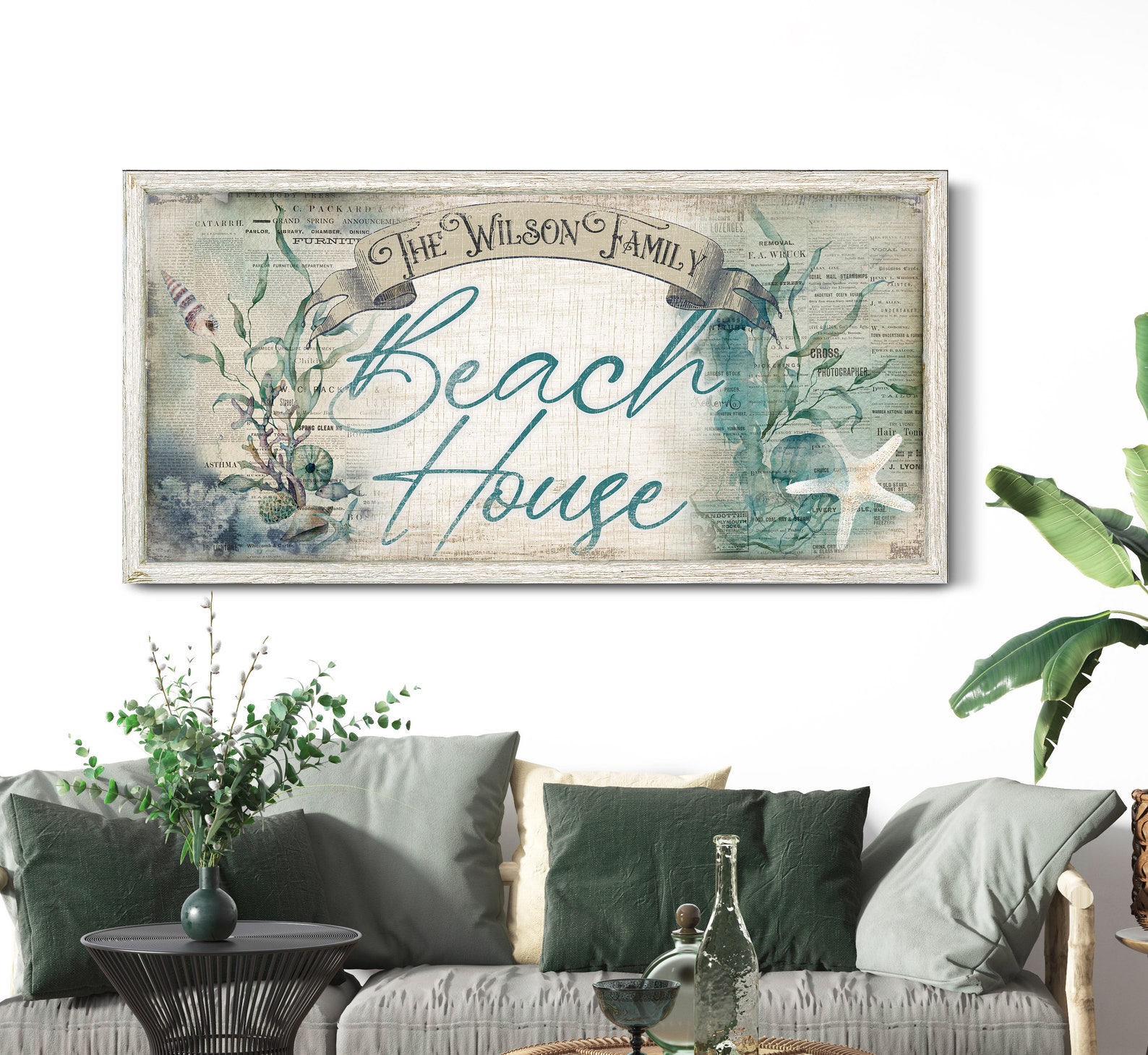 Personalized Beach House Sign Family Beach House Sign Beach - Etsy
