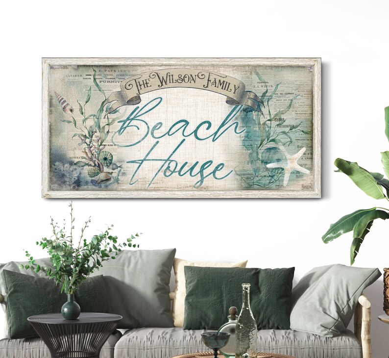 Personalized Beach House Sign Family Beach House Sign Beach - Etsy