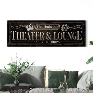 Personalized Theater & Lounge Sign, Custom Movie and Game Room Wall ...