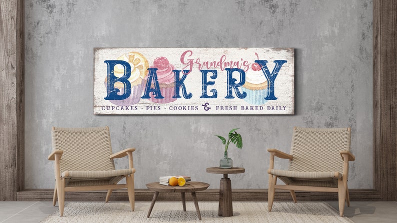 Custom Bakery Sign Bake Shop Sign Retro Bakery Decor - Etsy