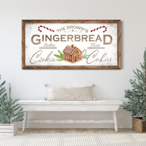 Personalized Gingerbread Baking Co. Sign, Christmas Cookie Cabin ...