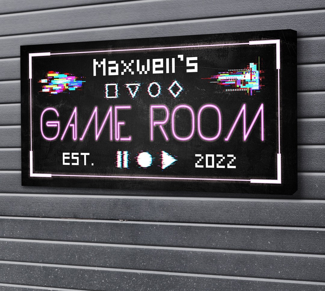 Custom Gaming Room Sign, Video Game Room Decor, Gamer Gift, Man Cave ...