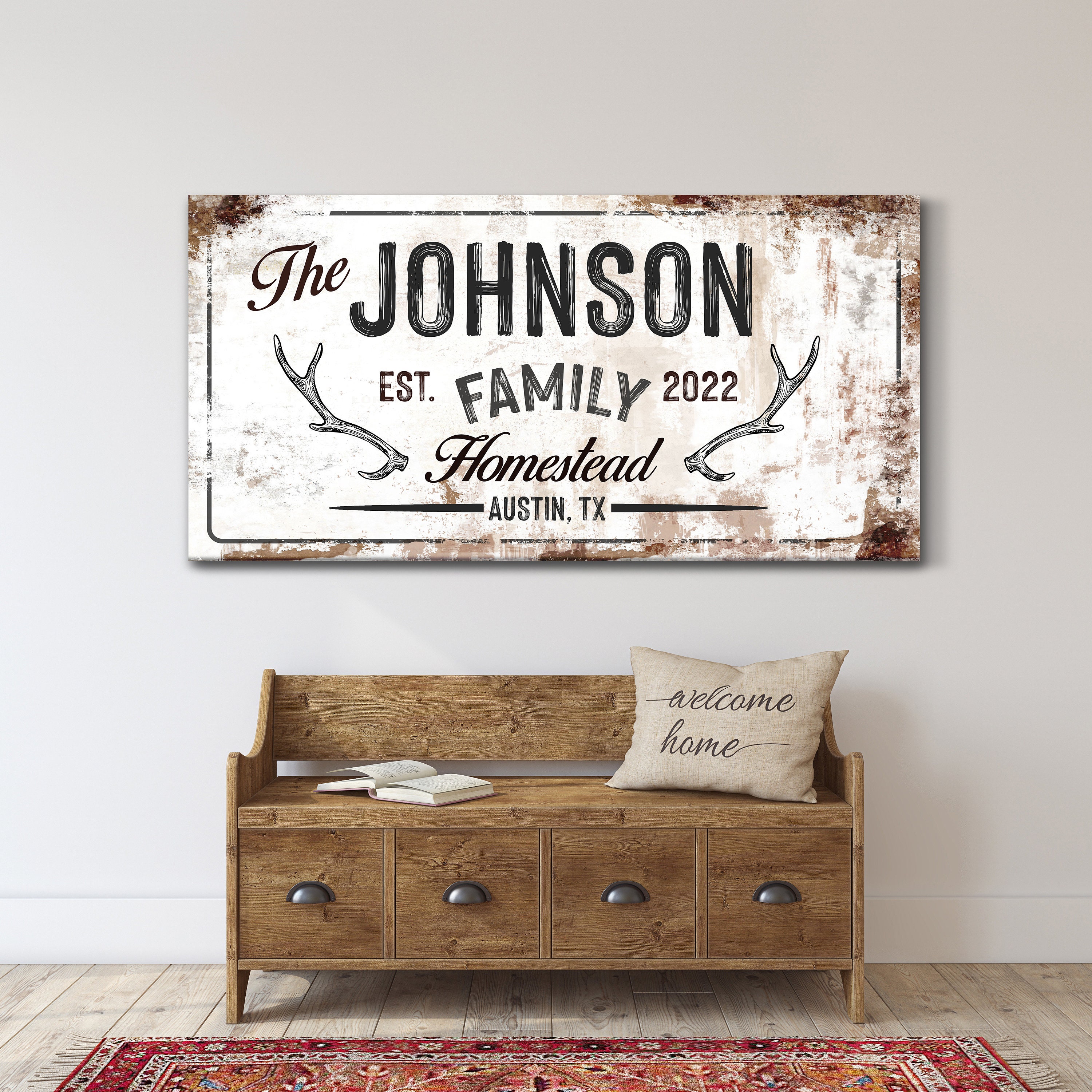 Custom Family Homestead Sign Homestead Sign Farmhouse | Etsy