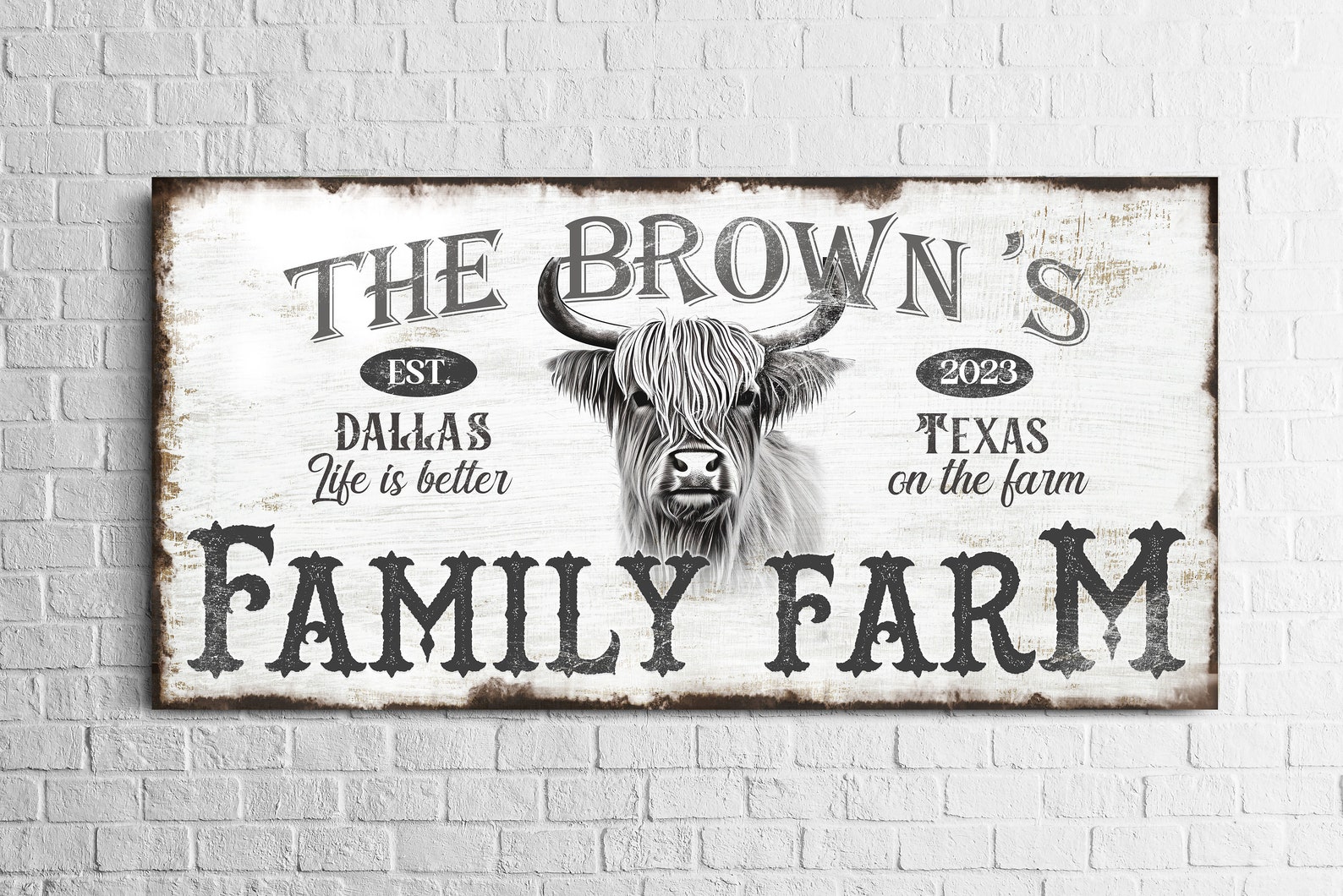 Personalized Family Farm Sign, Farmer Outdoor Decor, Father's Day Gifts ...