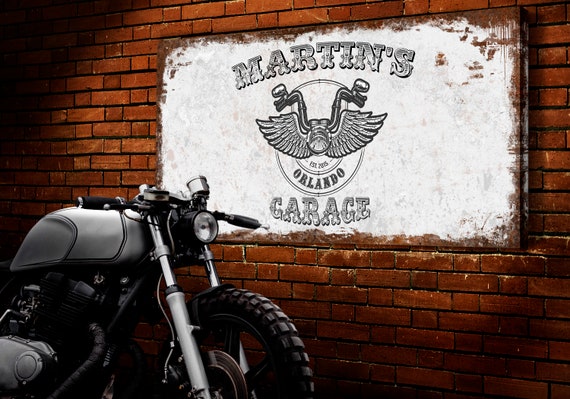 Personalized Garage Sign Large Canvas Wall Art Custom Garage | Etsy