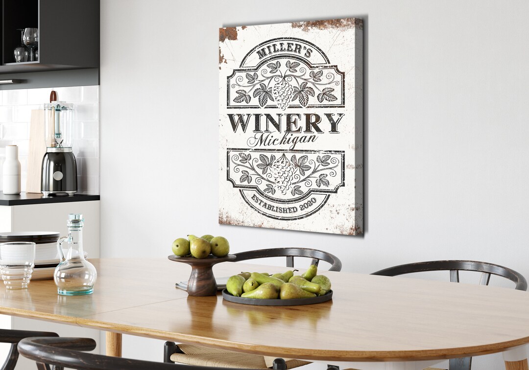 Custom Winery Sign | Personalized Bar Sign | Wine Bar Sign | Large ...