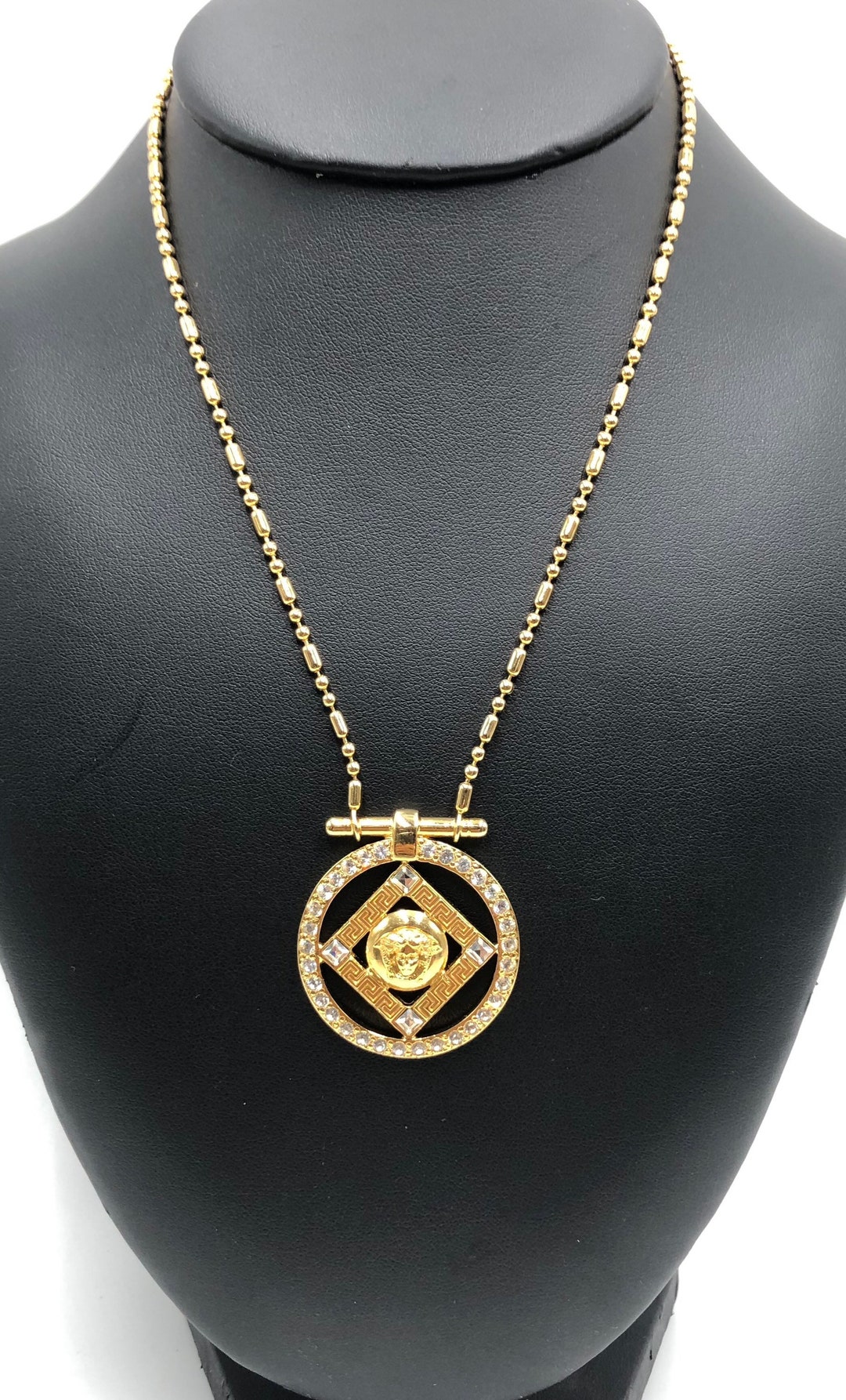 Gianni Versace Chain Necklace Medallion Medusa and - Etsy
