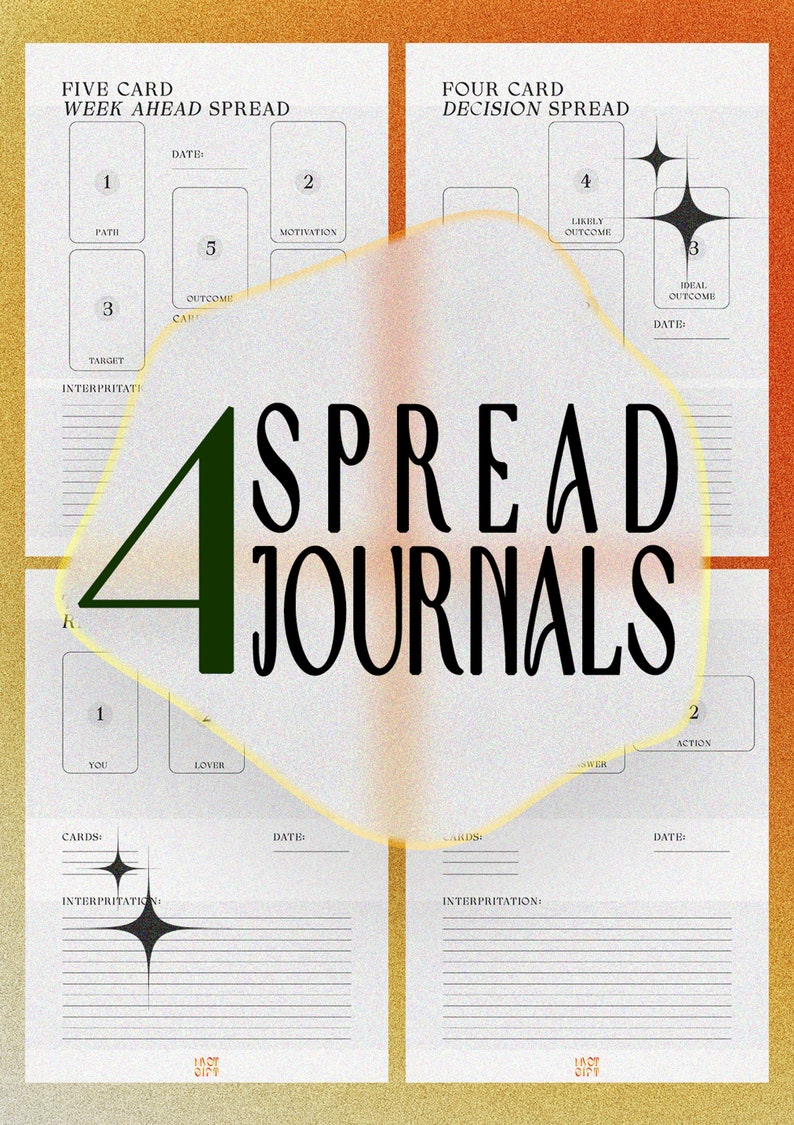 Printable Tarot Guide Bundle Cheat Sheet, Tarot Spreads, Tarot Diary ...