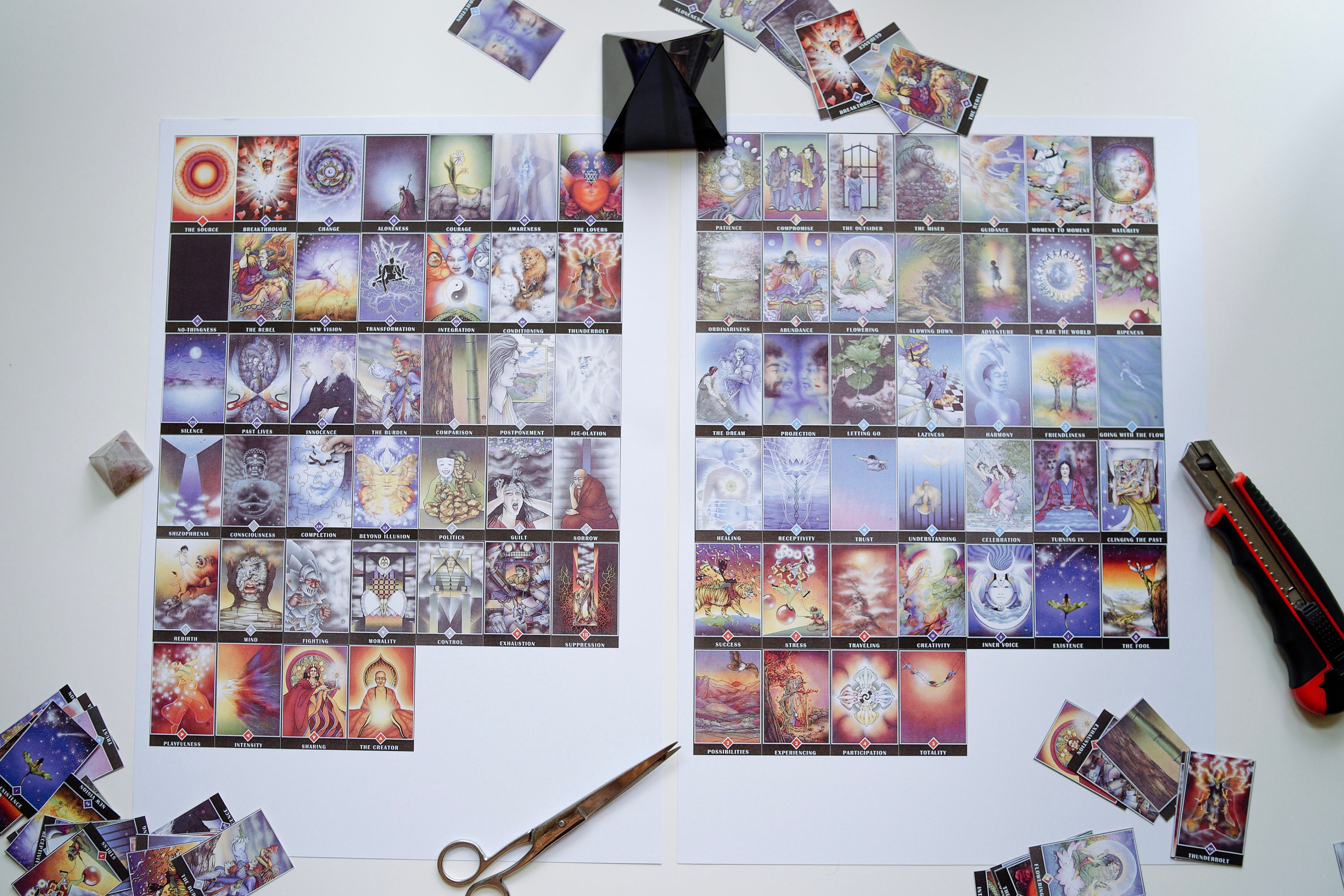 Rare Osho Zen Mini Tarot Card Deck Printable Oracle 78 Cards Back - Etsy