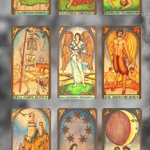 Renaissance Tarot Card Deck Printable Oracle 78 Cards Back Instant ...