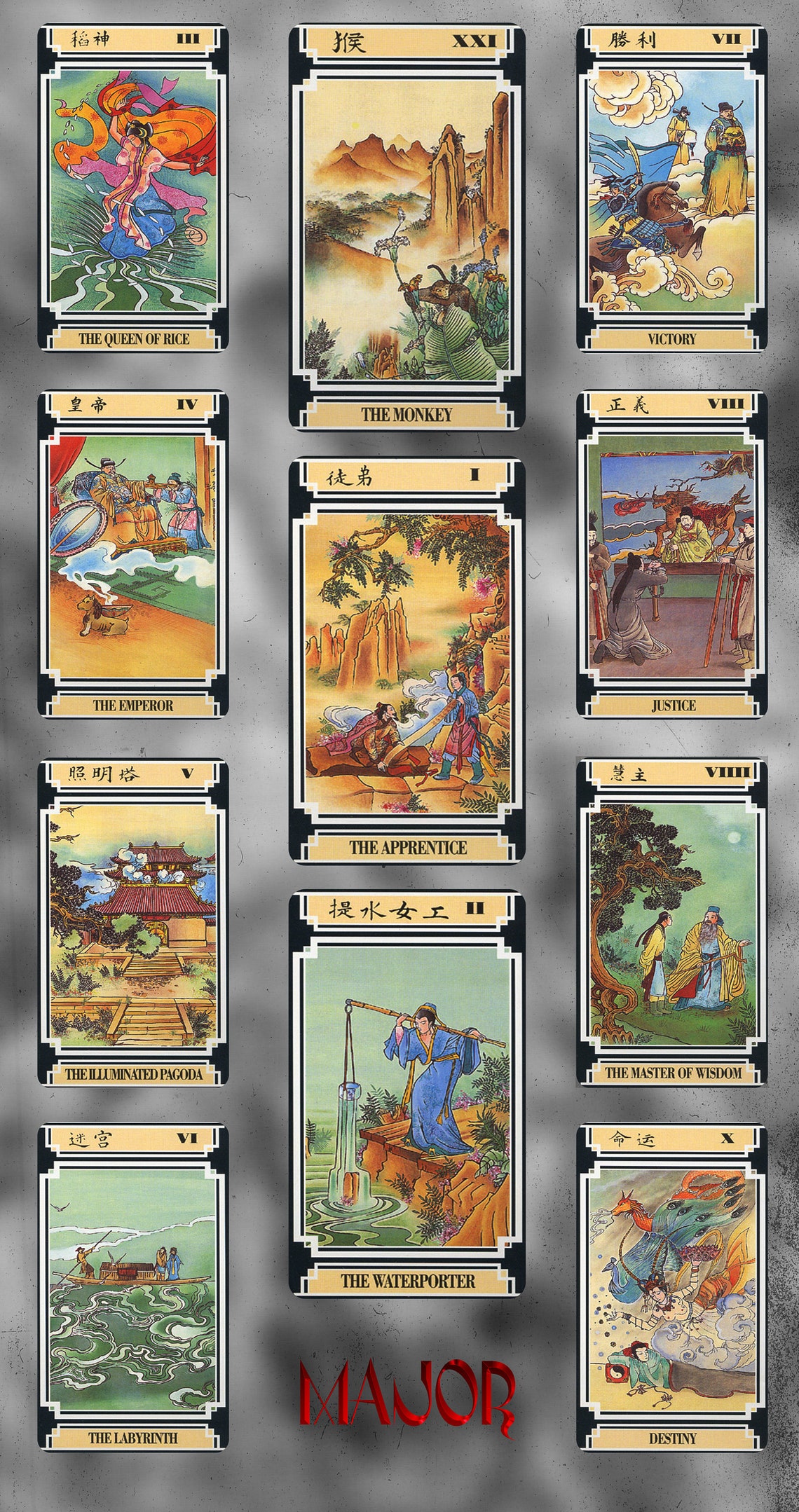 Rare Golden Dragon Tarot Card Deck Printable Oracle 78 Cards Back ...