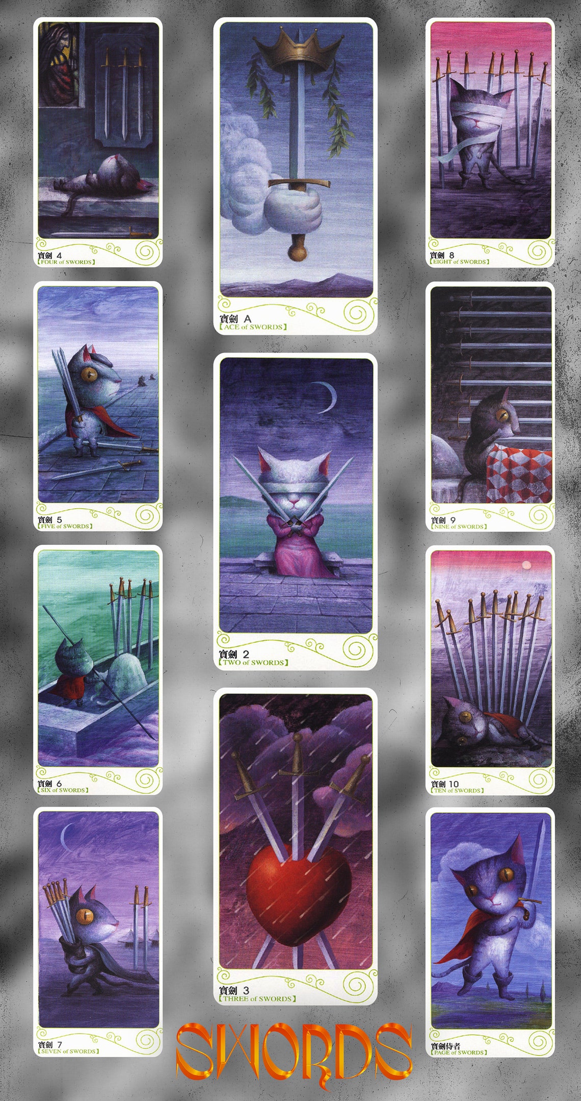 Magical Forest Tarot Card Deck Printable Oracle 78 Cards Back Instant ...