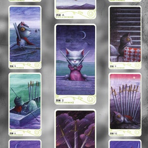 Magical Forest Tarot Card Deck Printable Oracle 78 Cards Back Instant ...