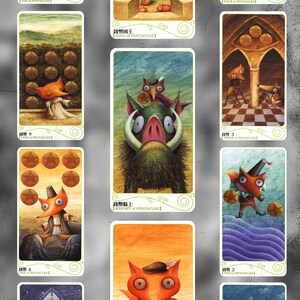 Magical Forest Tarot Card Deck Printable Oracle 78 Cards Back Instant ...