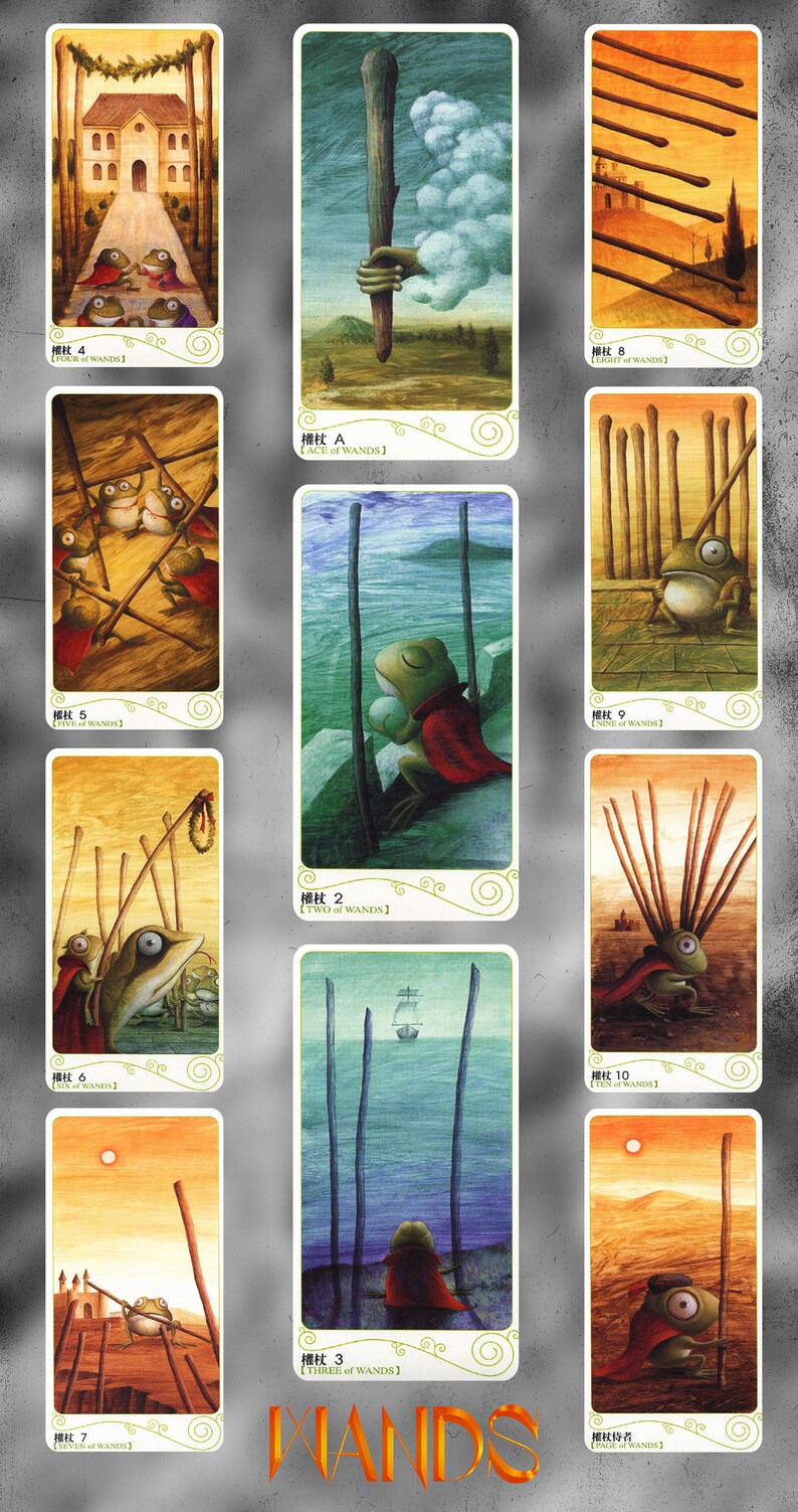 Magical Forest Tarot Card Deck Printable Oracle 78 Cards Back Instant ...