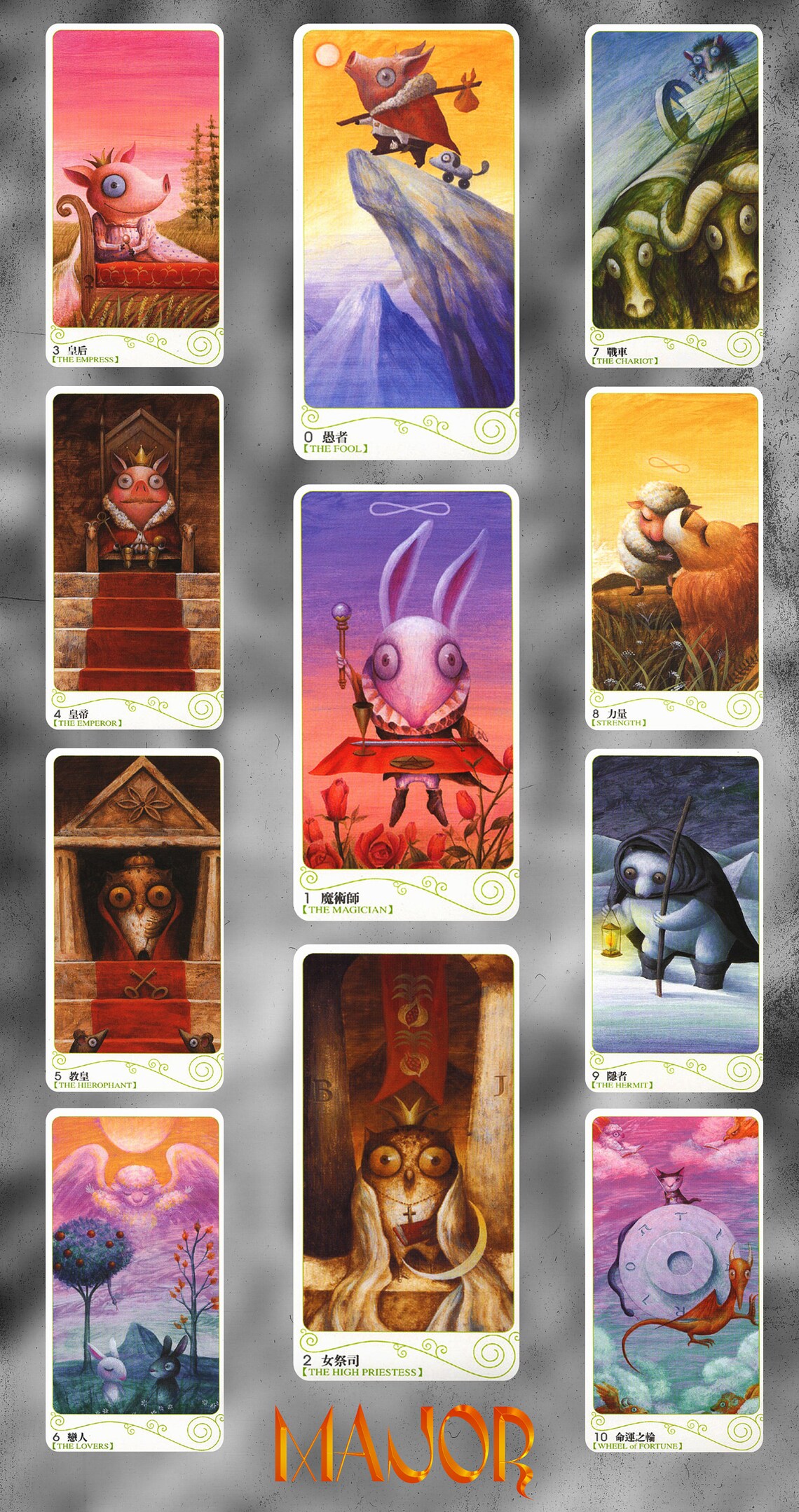 Magical Forest Tarot Card Deck Printable Oracle 78 Cards Back Instant ...