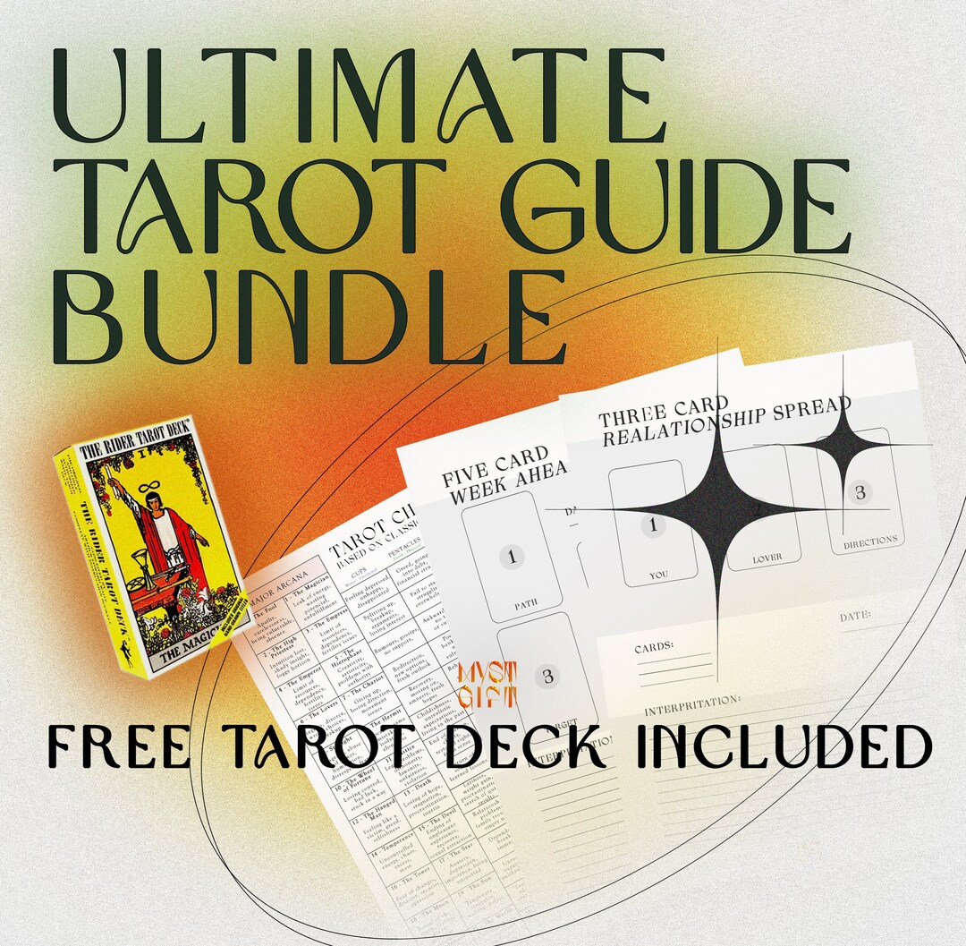 Printable Tarot Guide Bundle Cheat Sheet, Tarot Spreads, Tarot Diary ...