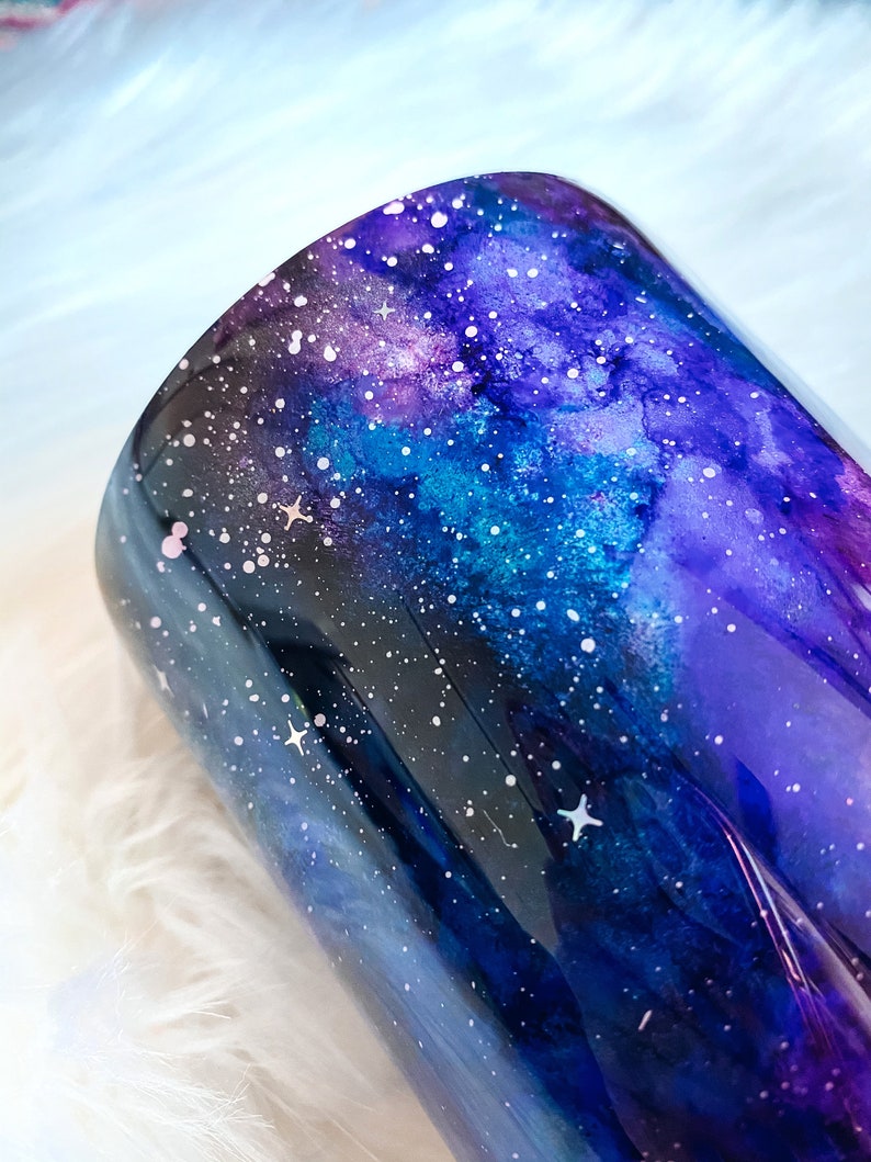 Milky Way Galaxy Tumbler Alcohol Ink - Etsy