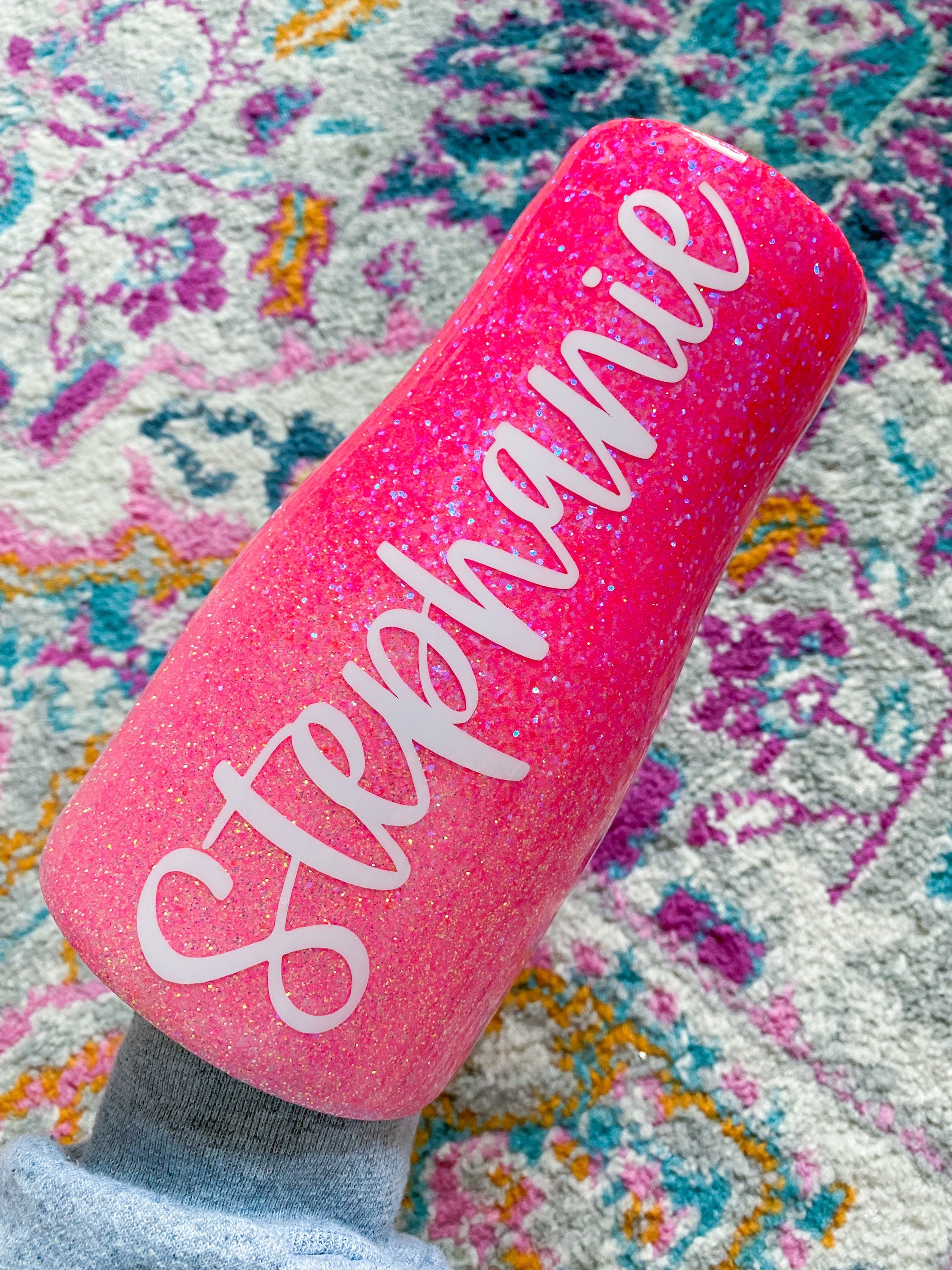 Pink Ombré Glitter Tumbler | Etsy