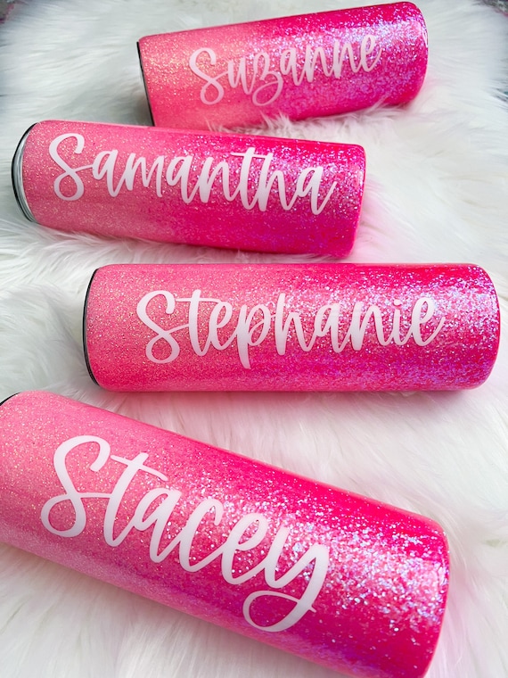 Pink Ombré Glitter Tumbler - Etsy