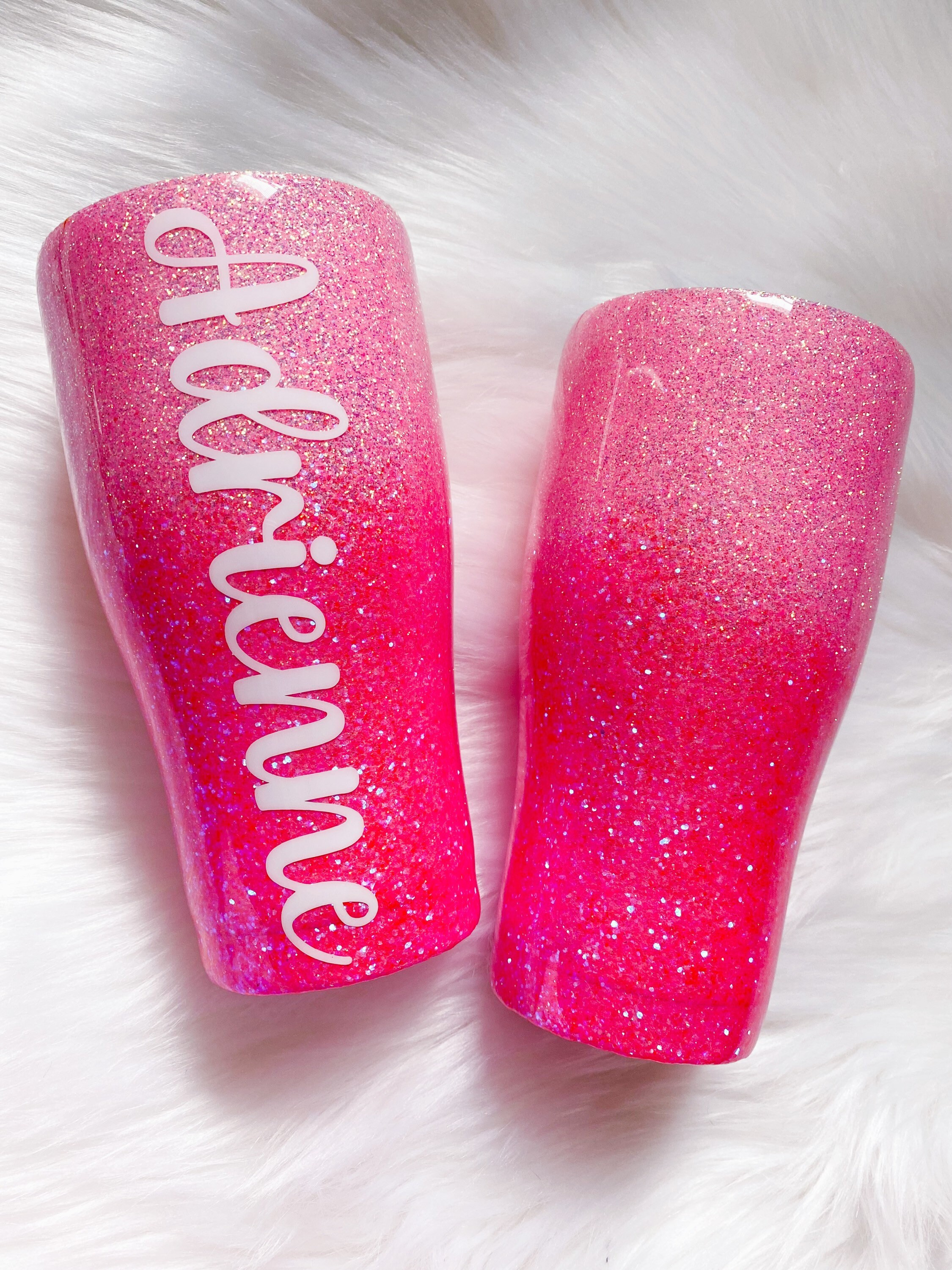 Pink Ombré Glitter Tumbler | Etsy