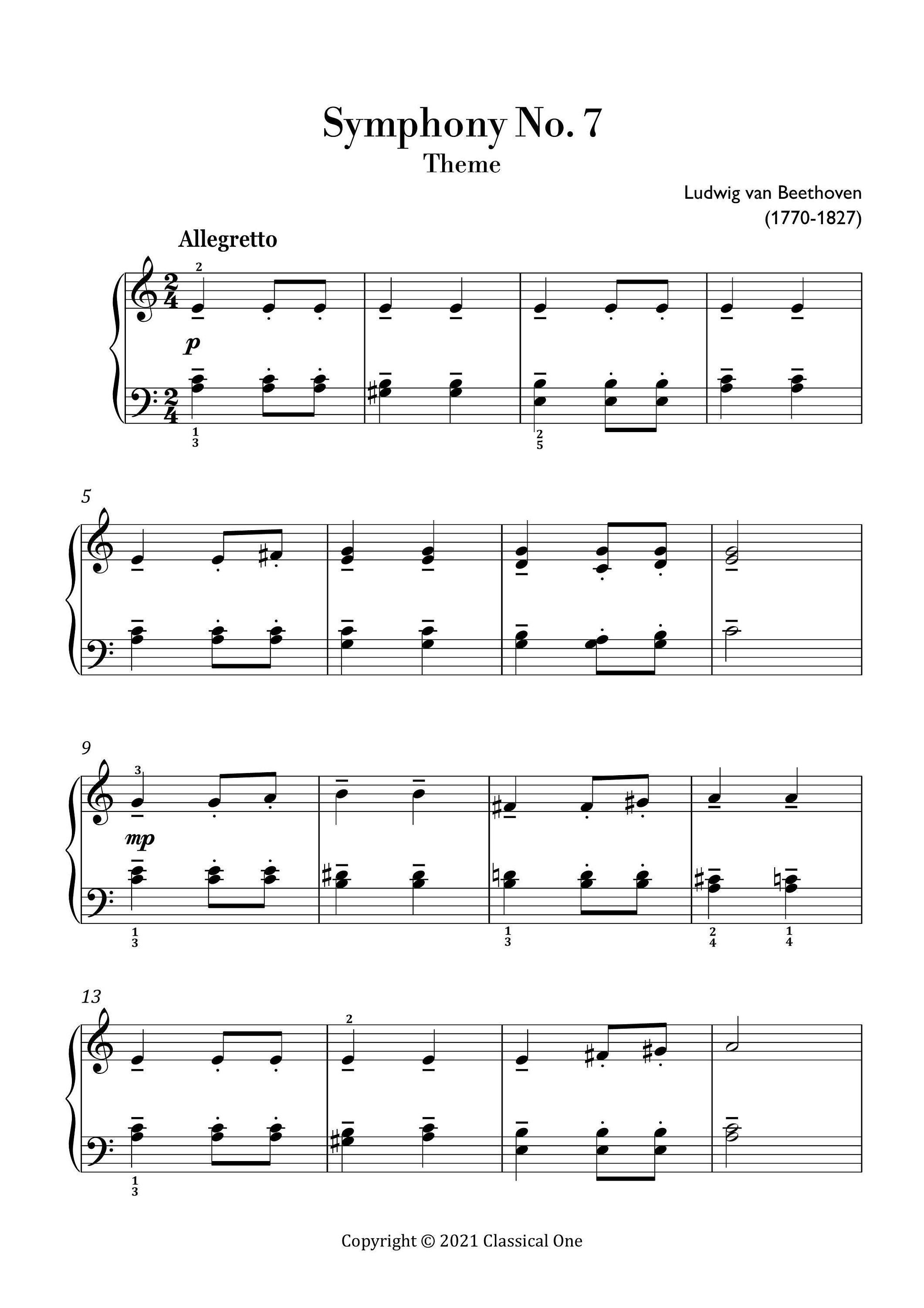 Classical Sheet Music Beethoven