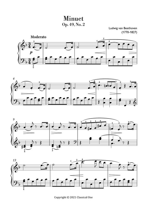 Beethoven Piano Sheet Music