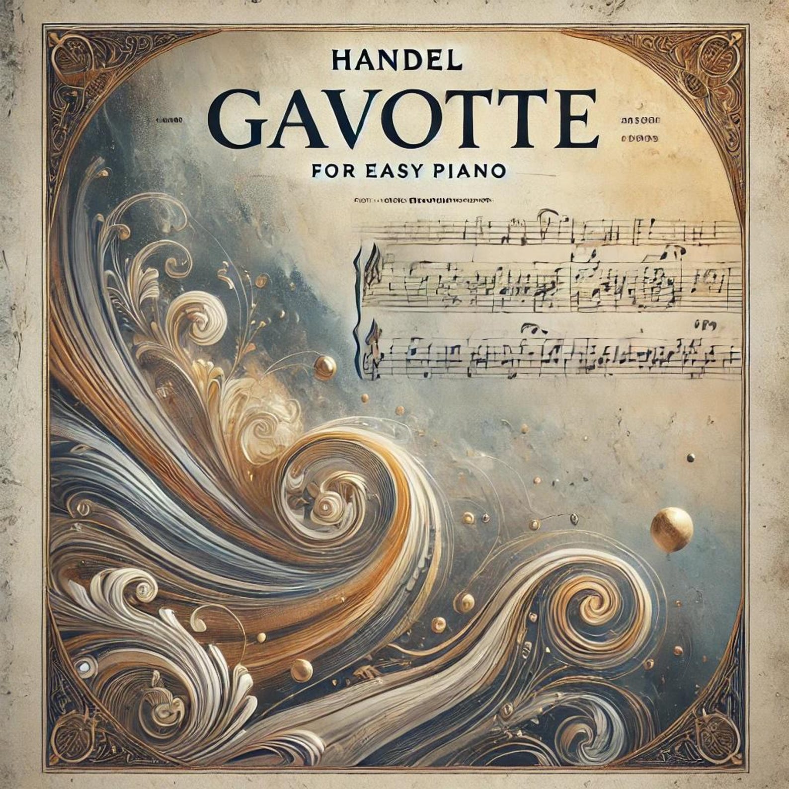 Handel - Gavotte (easy Piano) Sheet Music ,classical Music, Music Score ...