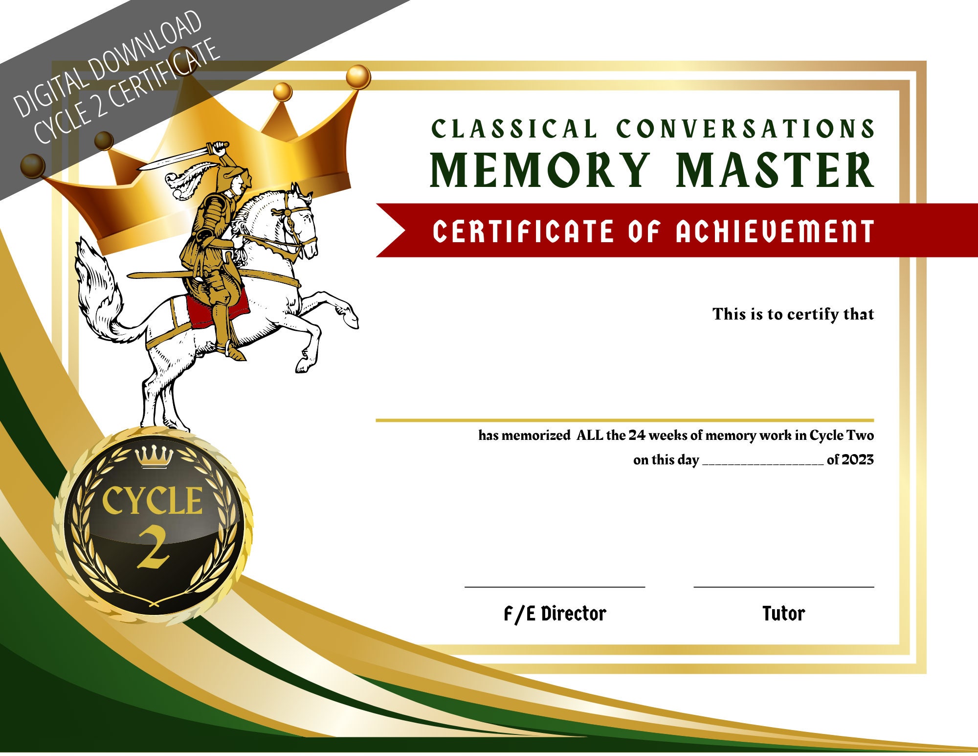 Classical Conversations Foundations Memory Master Certificate Cycle 2 ...