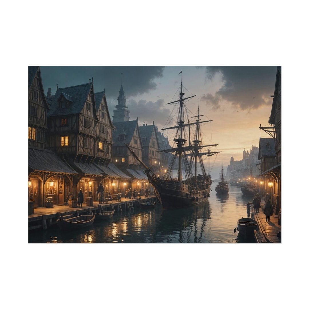 Nautical-themed Rolled Poster,ai-generated Vintage Maritime Art Print ...