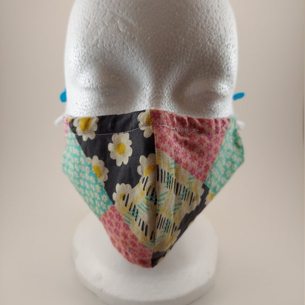 Patchwork Face Mask - Etsy