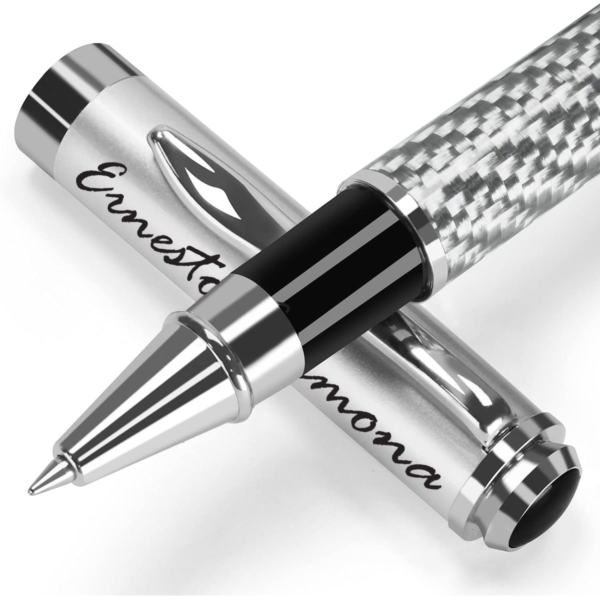 Personalized Elegant Carbon Fiber Executive Rollerball Ink Pen in ...