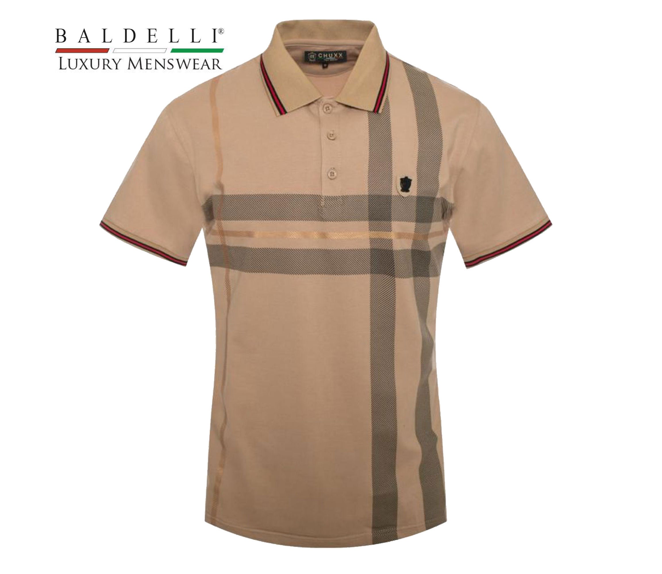 Men's Luxury Striped Polo Shirt CX22577 by Baldelli - Etsy