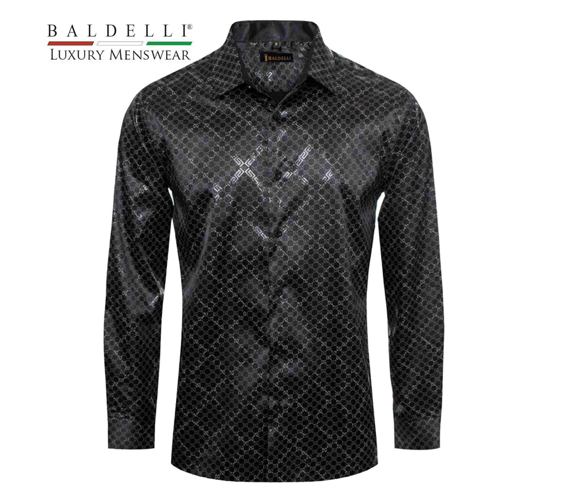 Men's Fashion Shirt - Baldelli-2044 Black - Etsy