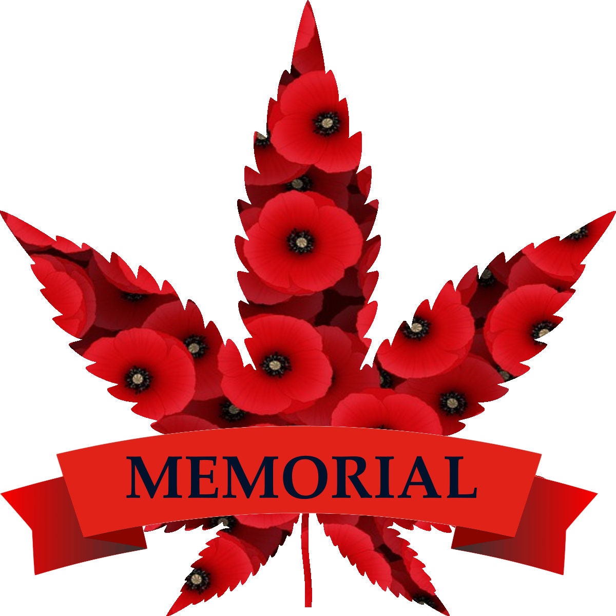 Memorial, Pot Leaf Printable, Marijuana Leaf PNG, Stoners Printable ...