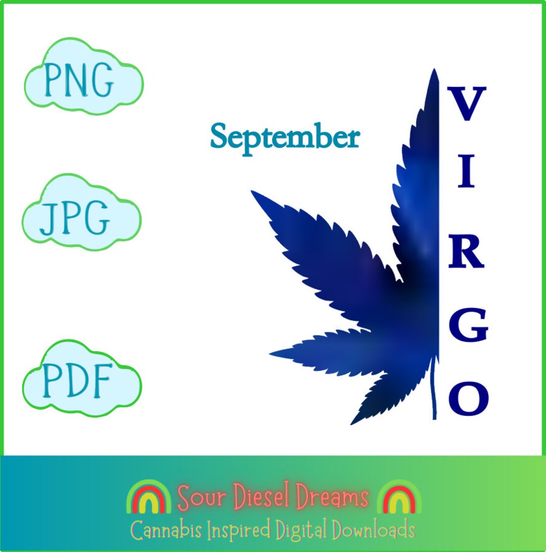 Stoners Printable, Pot Leaf Printable, Marijuana Leaf PNG, Zodiac ...