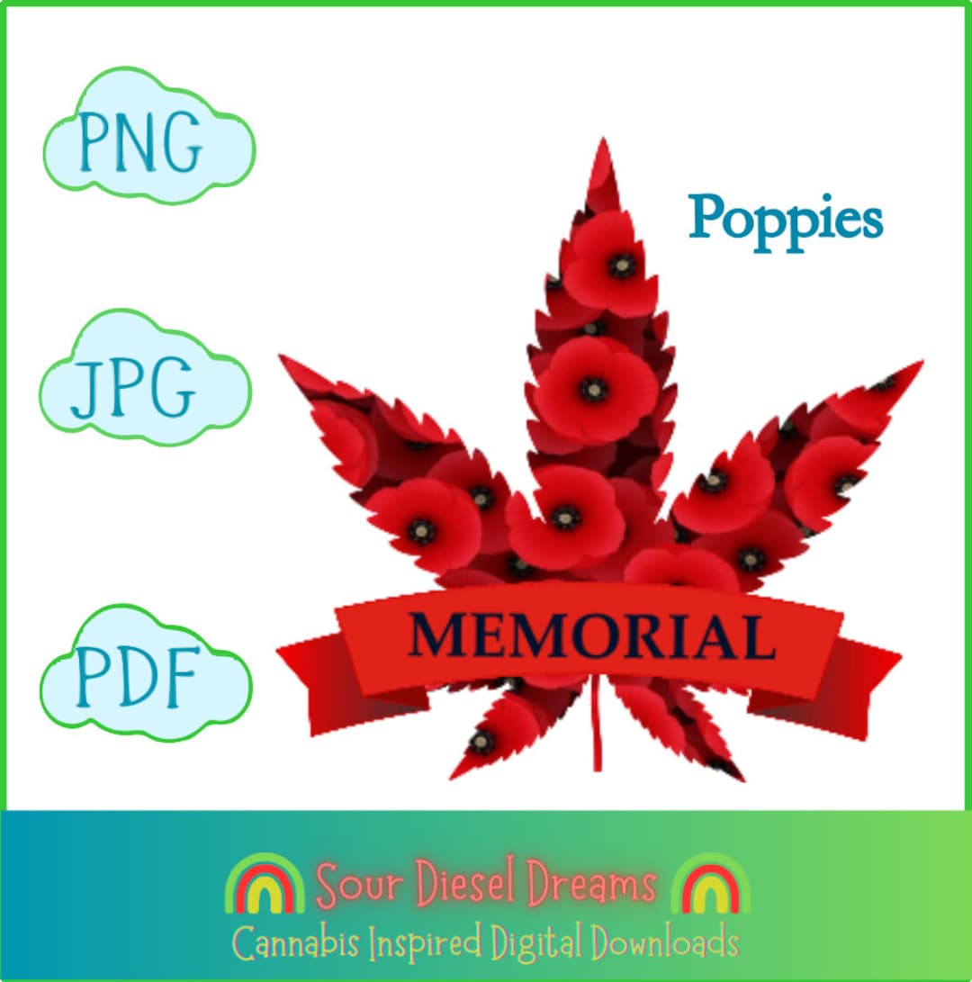 Memorial, Pot Leaf Printable, Marijuana Leaf PNG, Stoners Printable ...