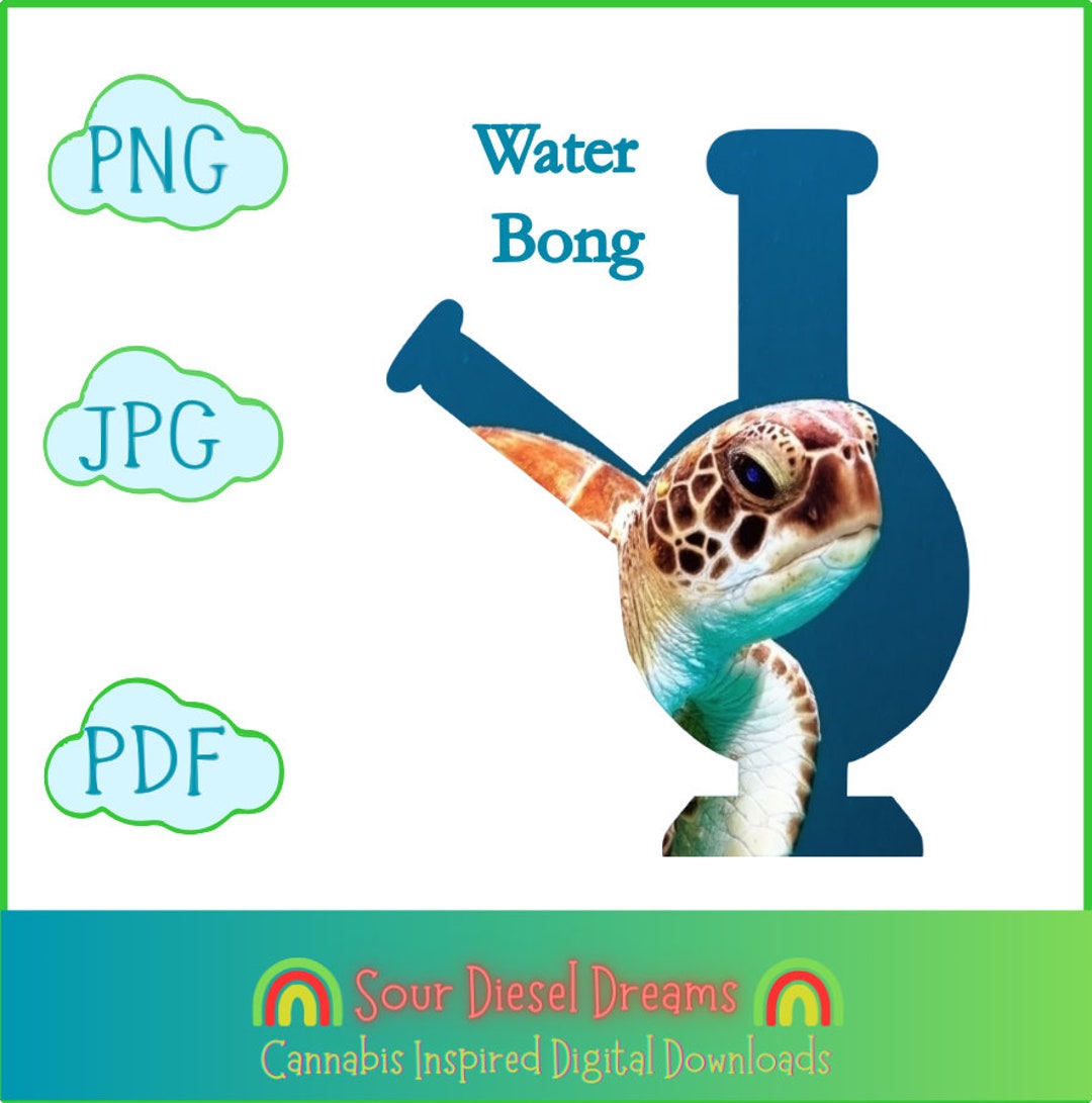 Stoners Printable, Marijuana PNG, Cannabis, Weed, Sea Turtle, Water ...