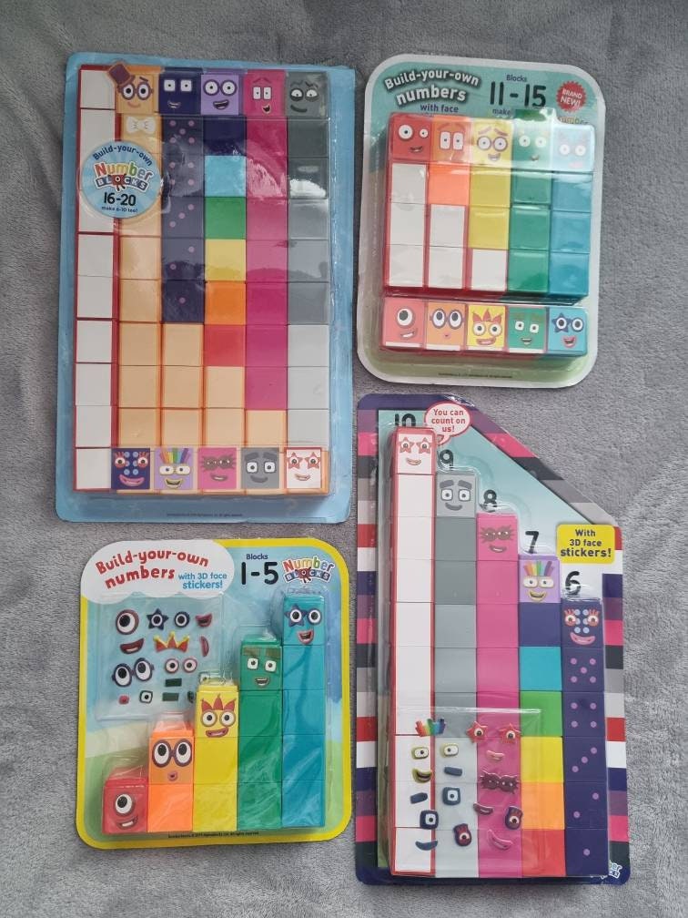 Number Blocks 1-10 11-15 16-20 Number Blocks Cbeebies Magazine - Etsy