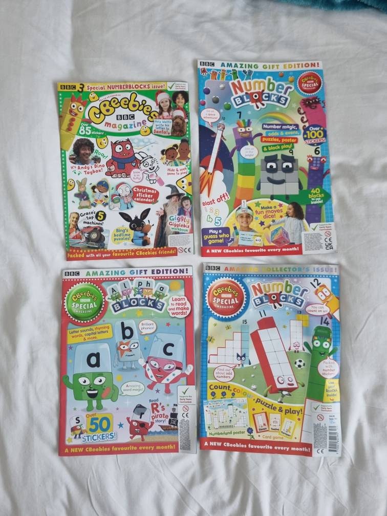 4 X Numberblocks Number Blocks Cbeebies Magazines Numbers - Etsy