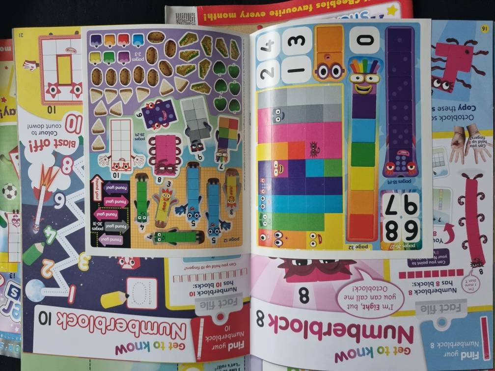 4 X Numberblocks Number Blocks Cbeebies Magazines Numbers - Etsy