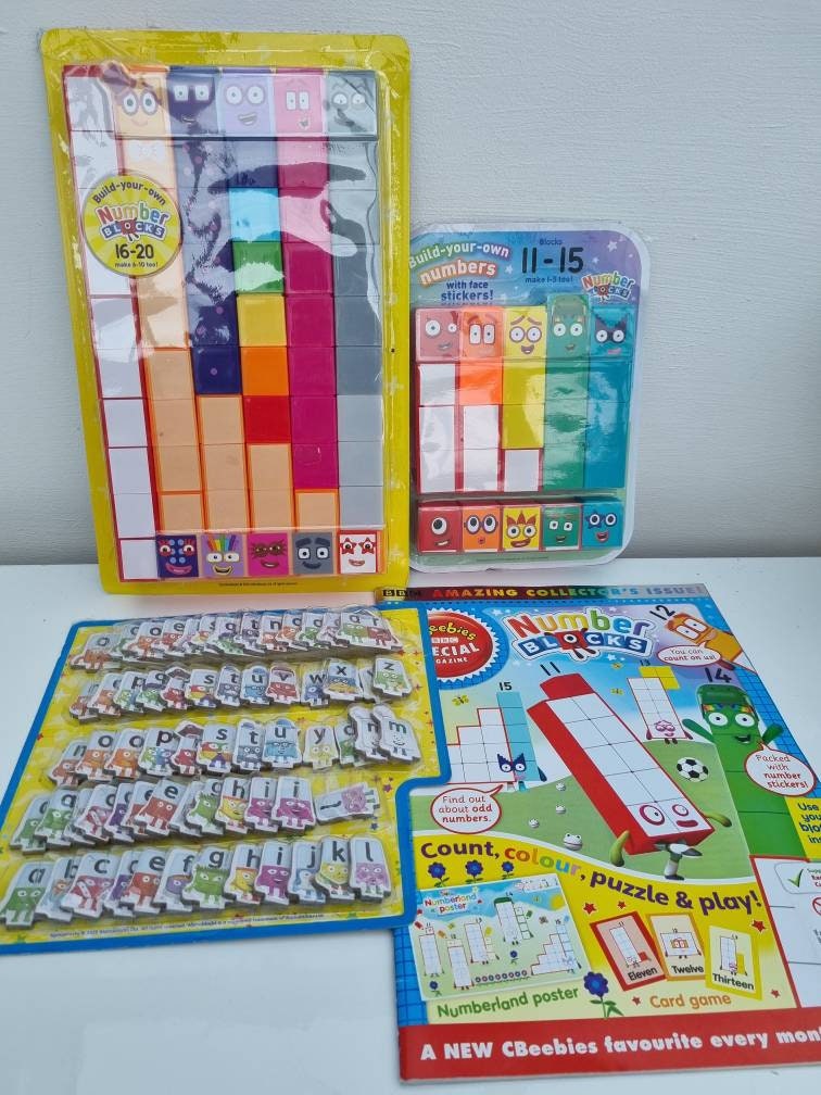 11-15 16-20 and Alphablocks Letters and a Free Magazine - Etsy
