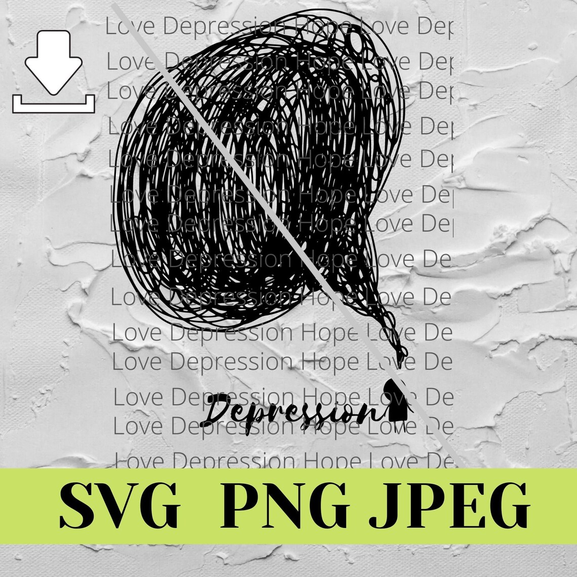 Depression Child SVG/ Depression/art Idea/instant Download for - Etsy