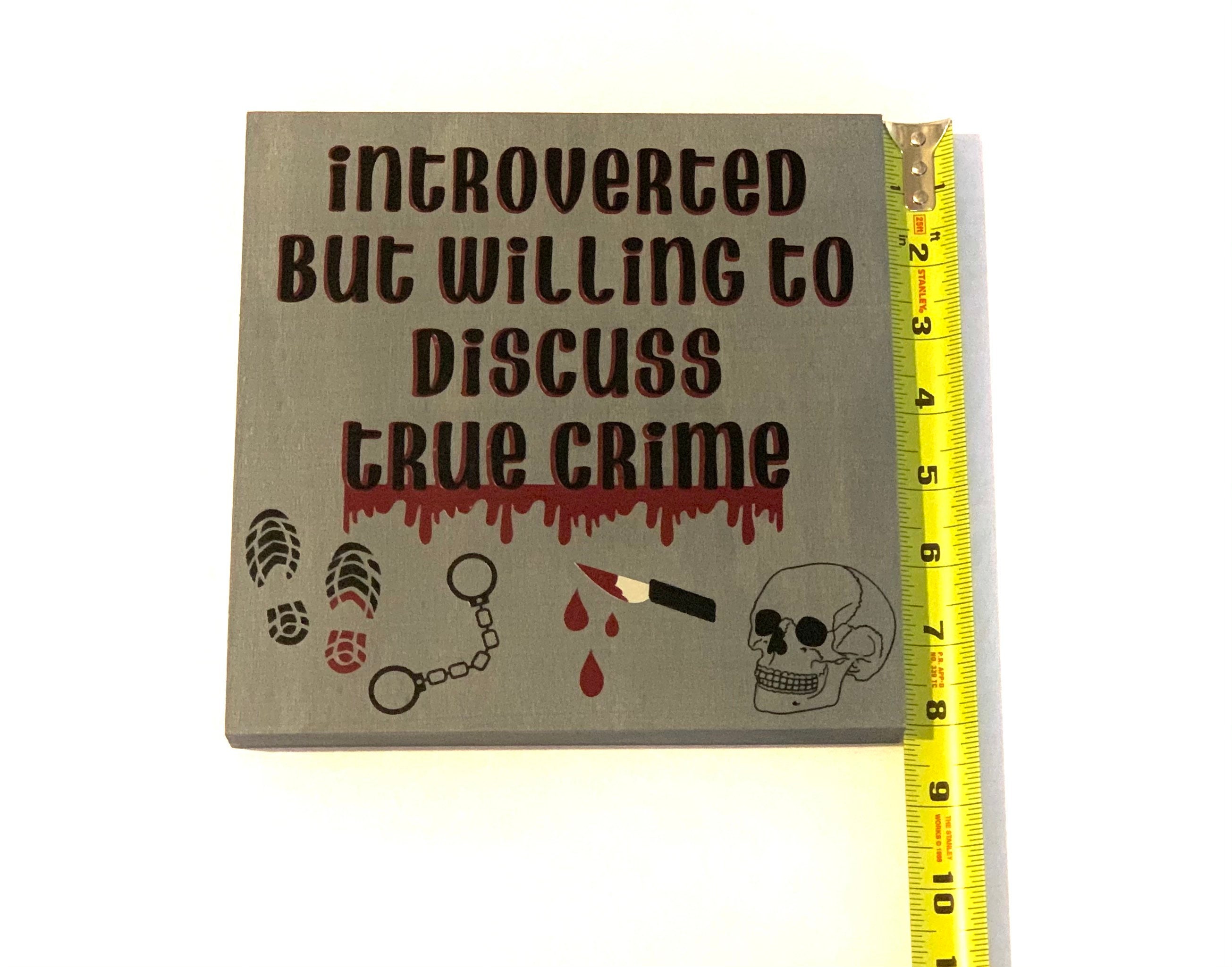 True Crime Wood Sign | Etsy